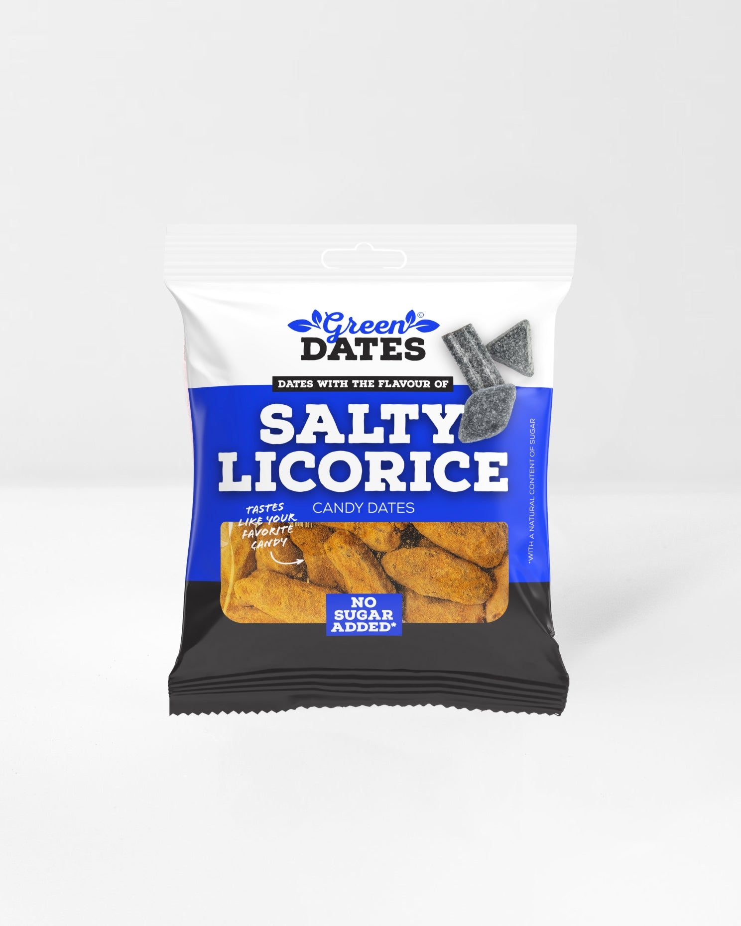 Dadler med salt lakrids - Candy Dates - Greendates.dk - 90g – Green Dates